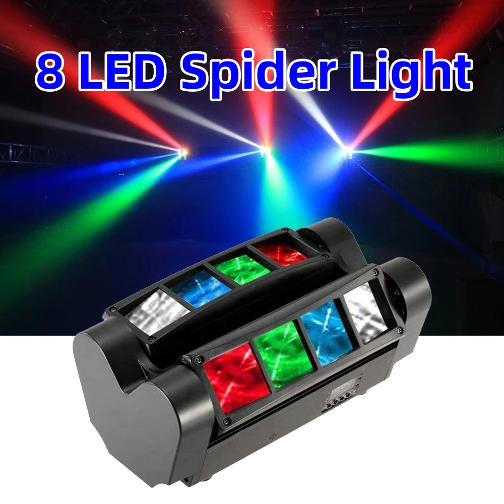 Spider-Moving-Head-Lamp-RGBW-Beam-Scanner-Stage-Lighting-Effect-3W-8 ...
