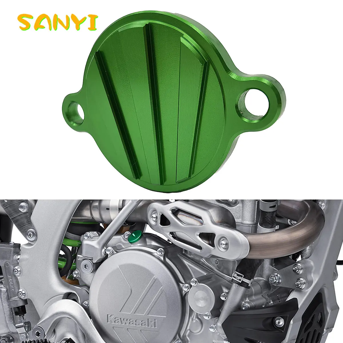 CNC-Billet-Motorcycle-Engine-Oil-Plug-Filter-Cover-Cap-For-Kawasaki ...