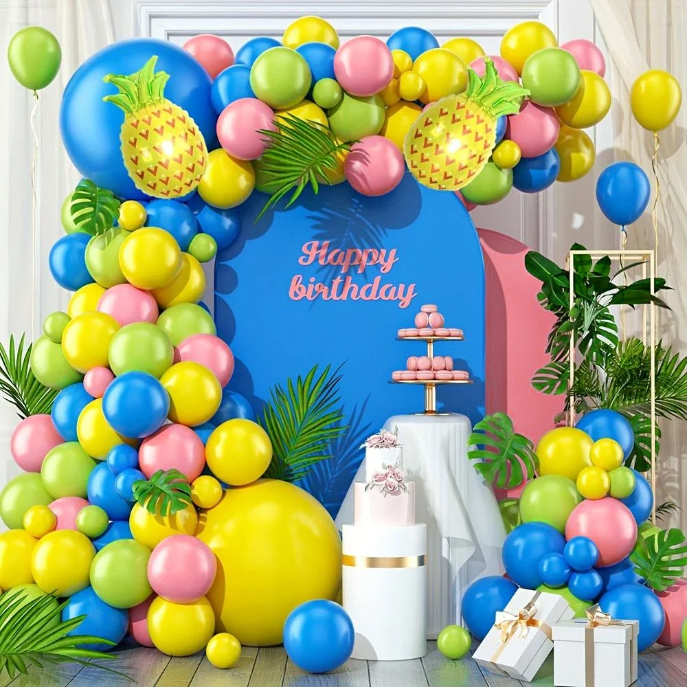 Summer-Tropical-Balloon-Arch-Kit-colourful-balloon-Ideal-For-Hawaii ...