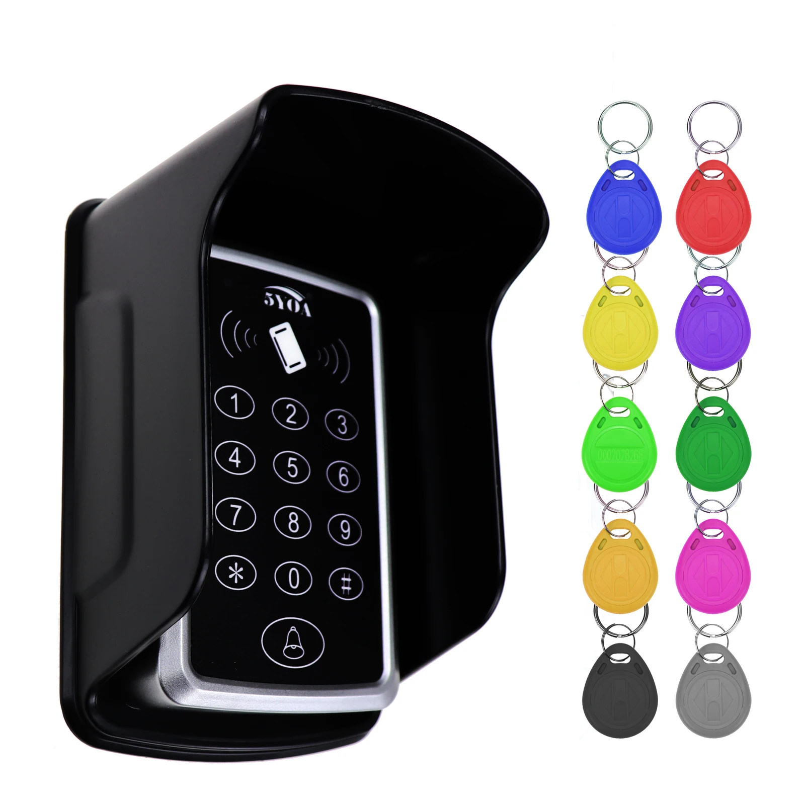 125KHz RFID Access Control Keypad EM Card Reader Door System Lock ...