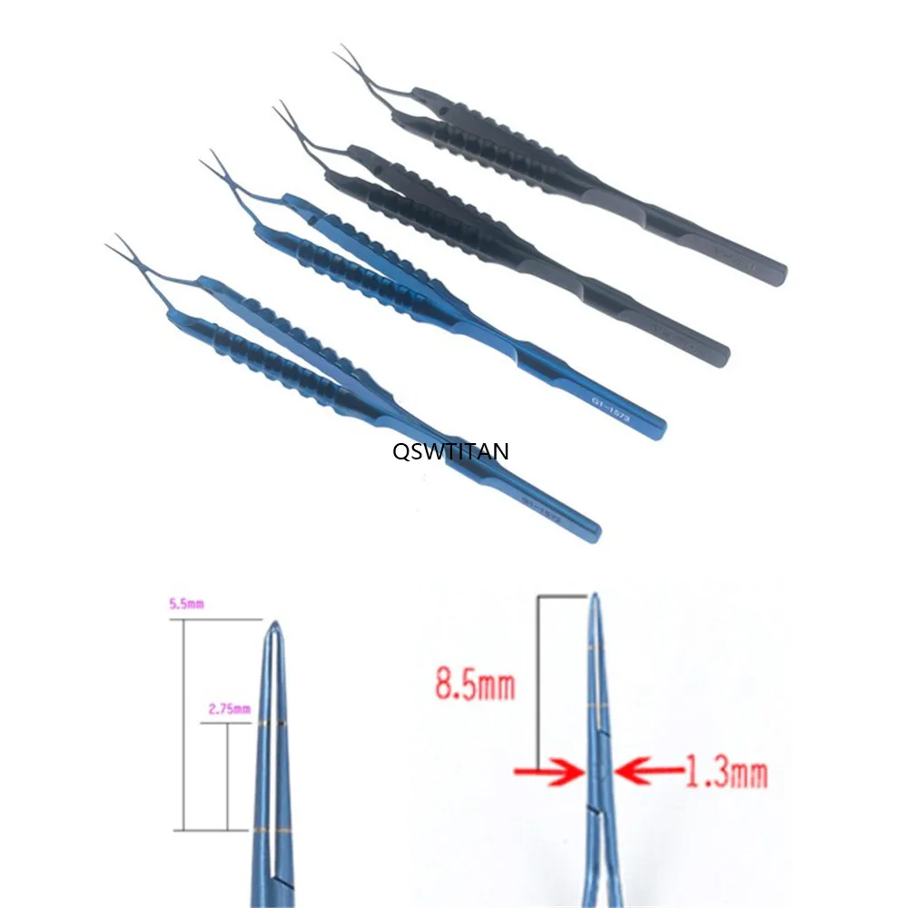 Titanium Utrata Capsulorhexis Forceps Micro Forceps Curved Angle Micro ...