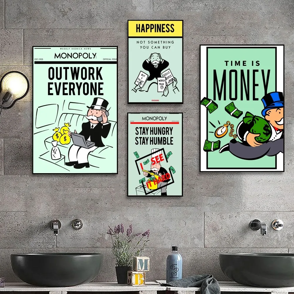Monopoly-Time-Is-Money-Movie-Posters-papel-Kraft-Club-Bar-p-ster ...