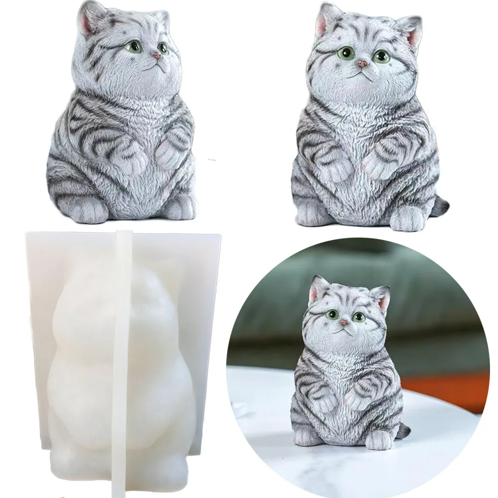 Lovely-Resin-Cat-Silicone-Mold-Animal-Forms-for-Epoxy-Resin-Large ...