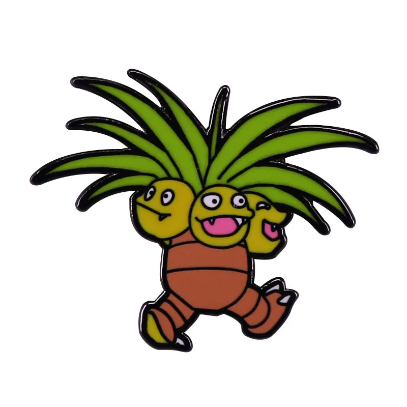 Cartoon Pokemon Exeggutor Kawaii Metal Enamel Pin - KawaiiMerch.com