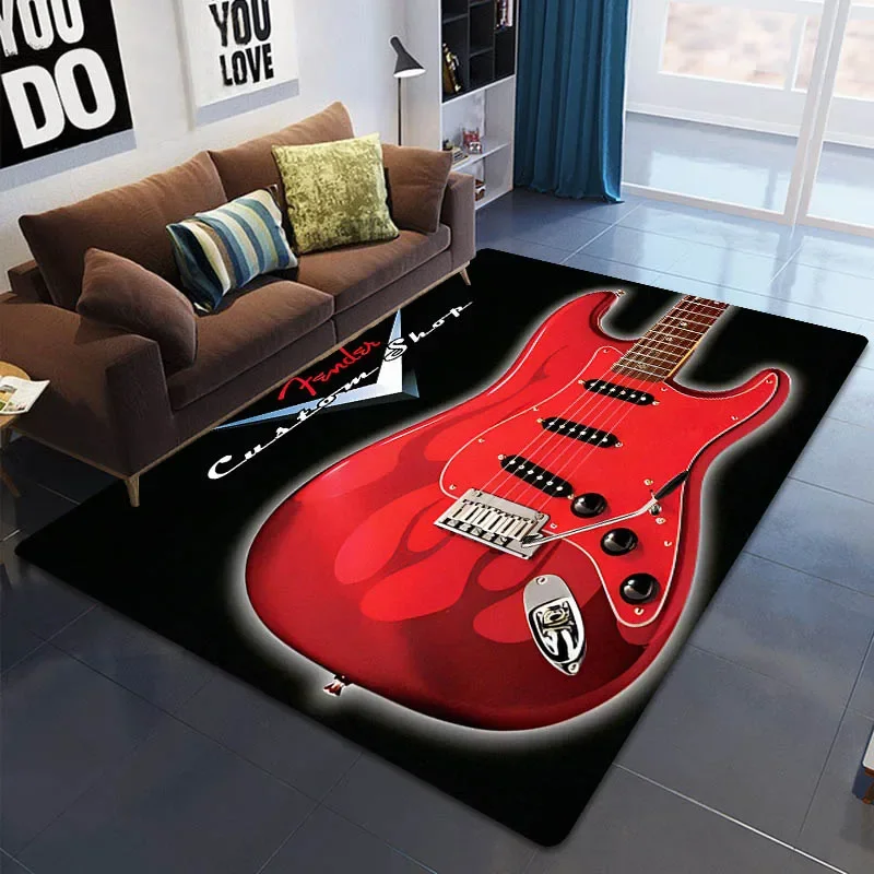 Fender-alfombra-con-estampado-de-logotipo-de-guitarra-para-ni-os-sala ...