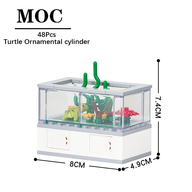 MOC4055 City Series Pet Turtle Tank Brick Furniture Street View ...
