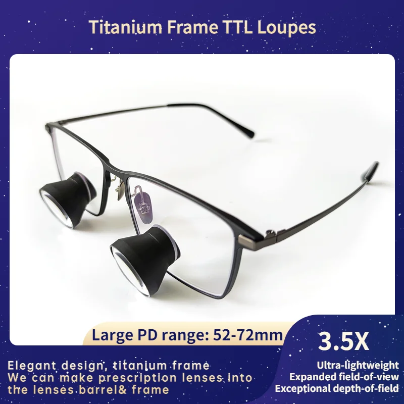 New-Arrival-Titanium-Frame-TTL3-5X-Loupes-Through-The-Lens-Dental ...