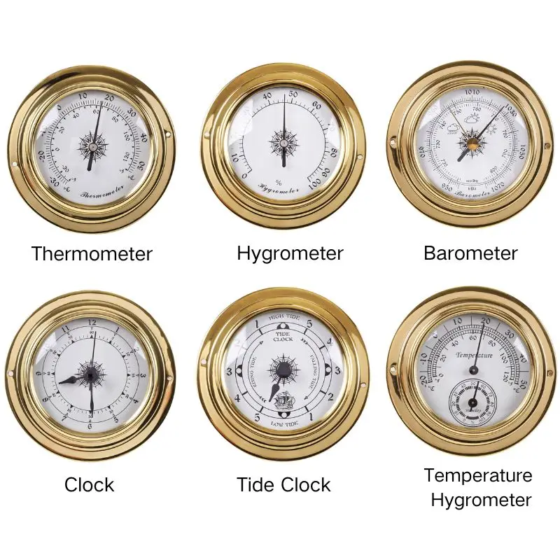 Wall-Mounted-Household-Dial-Barometer-Thermometer-Hygrometer-Pressure ...