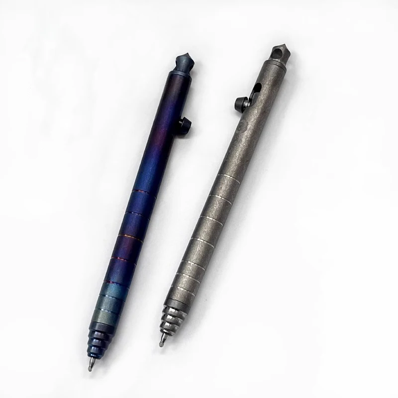 Titanium-Tactical-Ball-Point-Pen-Gift-Ballpoint-Pocket-Gel-Pen-Window ...