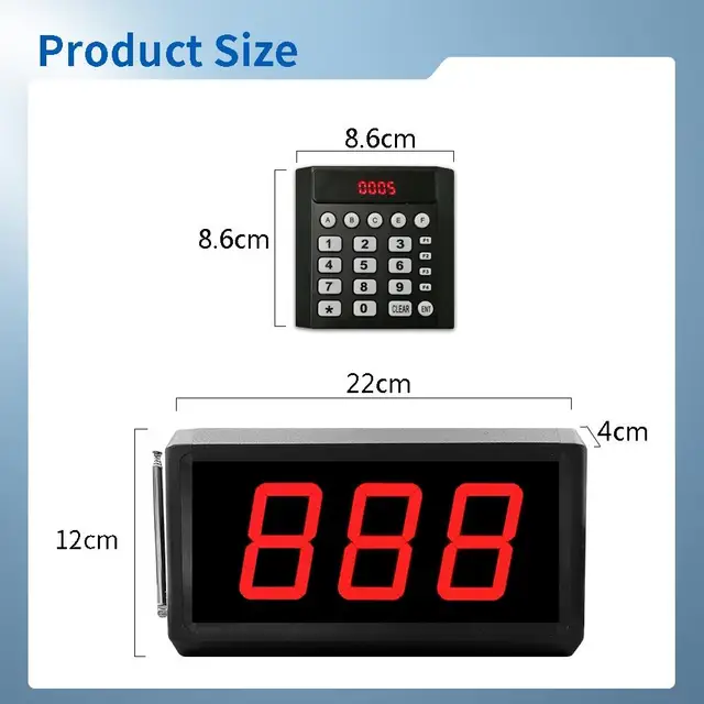 With Display Wireless - Number Calling Display & Keypad For Restaurants ...