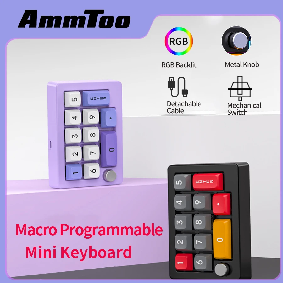 Ammtoo-Programmable-Macro-Keyboard-13-Key-Fully-Hot-Swappable ...