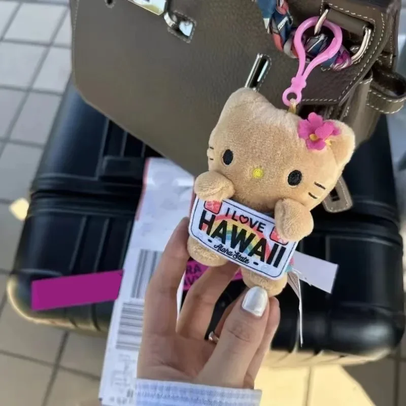 Hello-Kitty-Sanrio-Hawaiian-Series-Plush-Doll-Filling-Keychain-Dark ...