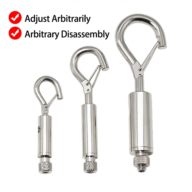 Automatic-Wire-Rope-Spring-Hook-With-Lock-Adjustable-Hanging ...