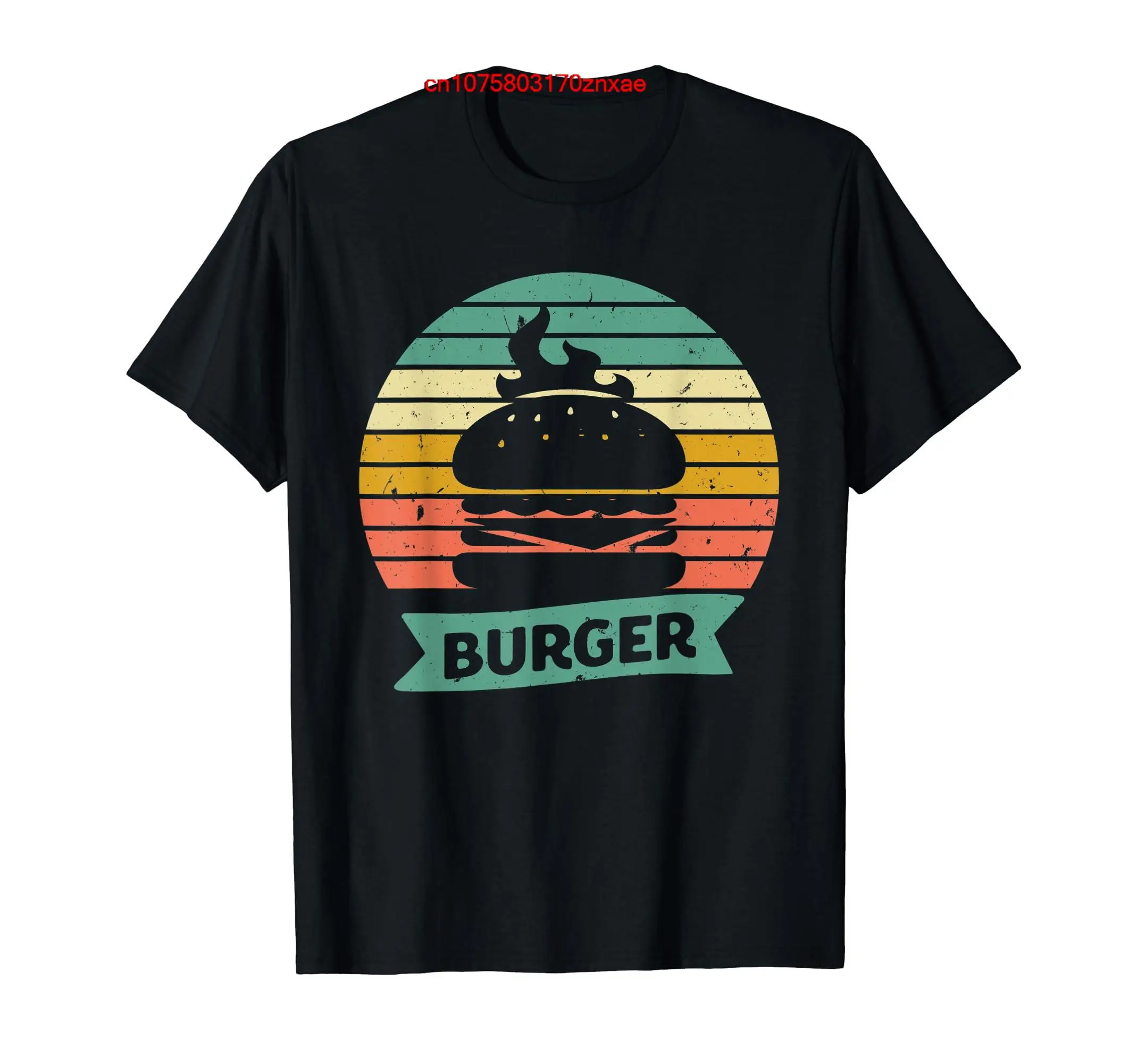 100-Cotton-Funny-Burger-Retro-Vintage-Bbq-Burguer-Day-Distressed-Food-T ...