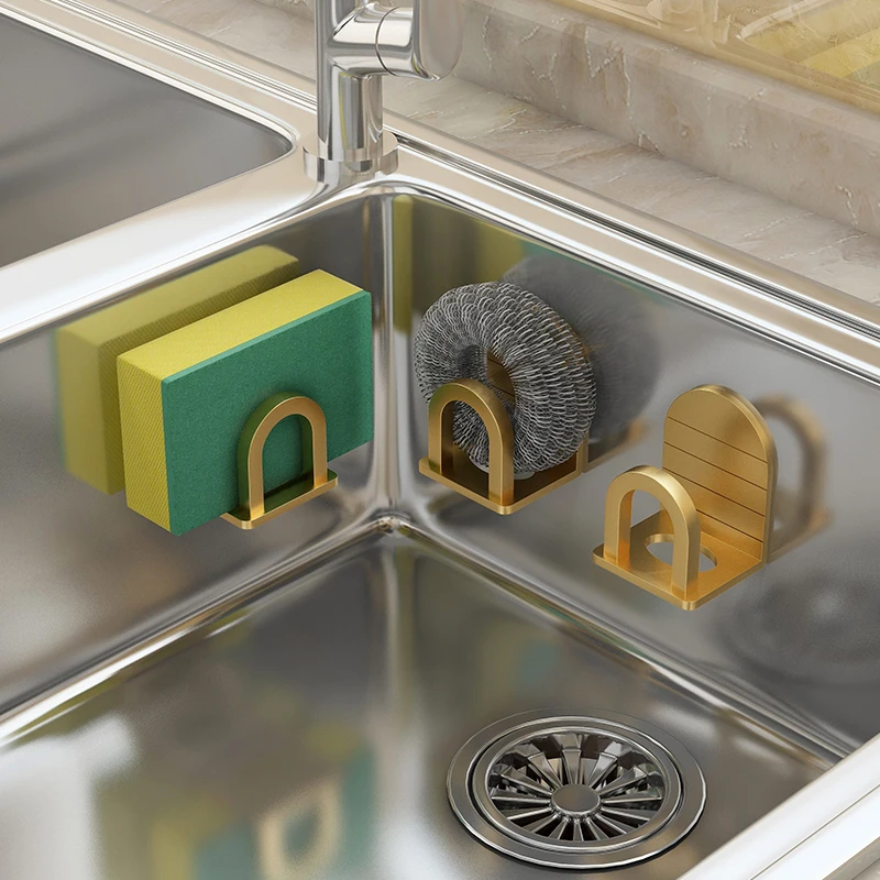 Kitchen-Sink-Sponges-Drain-Drying-Rack-Self-Adhesive-Sponges-Holder ...