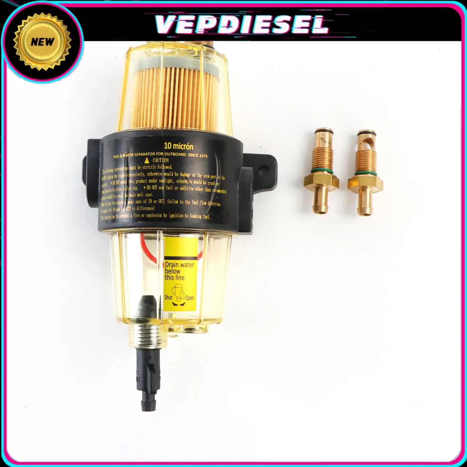 Fuel Filter Element Water Separator Assembly UF-10K For Yamaha Suzuki ...