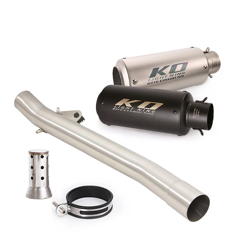 Motorcycle-Exhaust-Mid-Connect-Pipe-Slip-On-51mm-Muffler-Baffle-With-DB ...