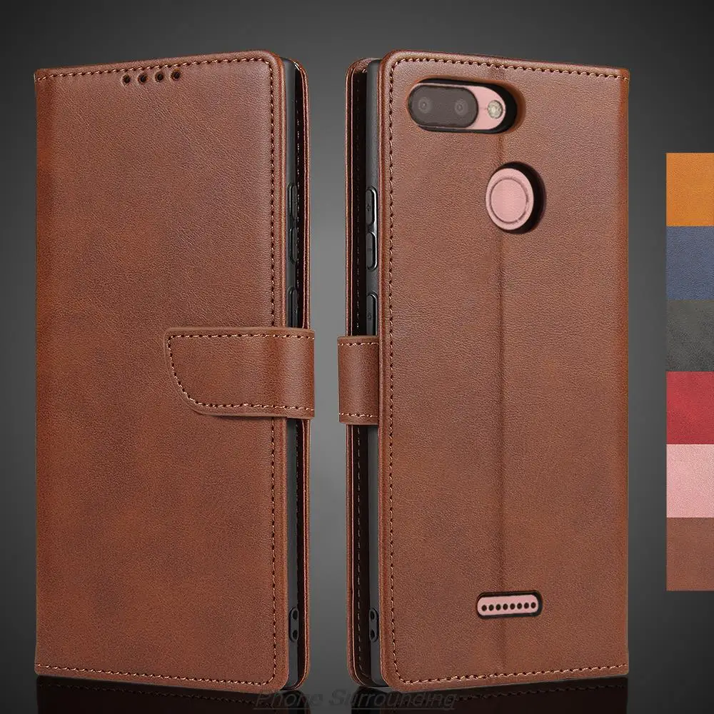 Redmi6-Case-Wallet-Flip-Cover-Leather-Case-for-Xiaomi-Redmi-6-Pro-6A-Pu ...
