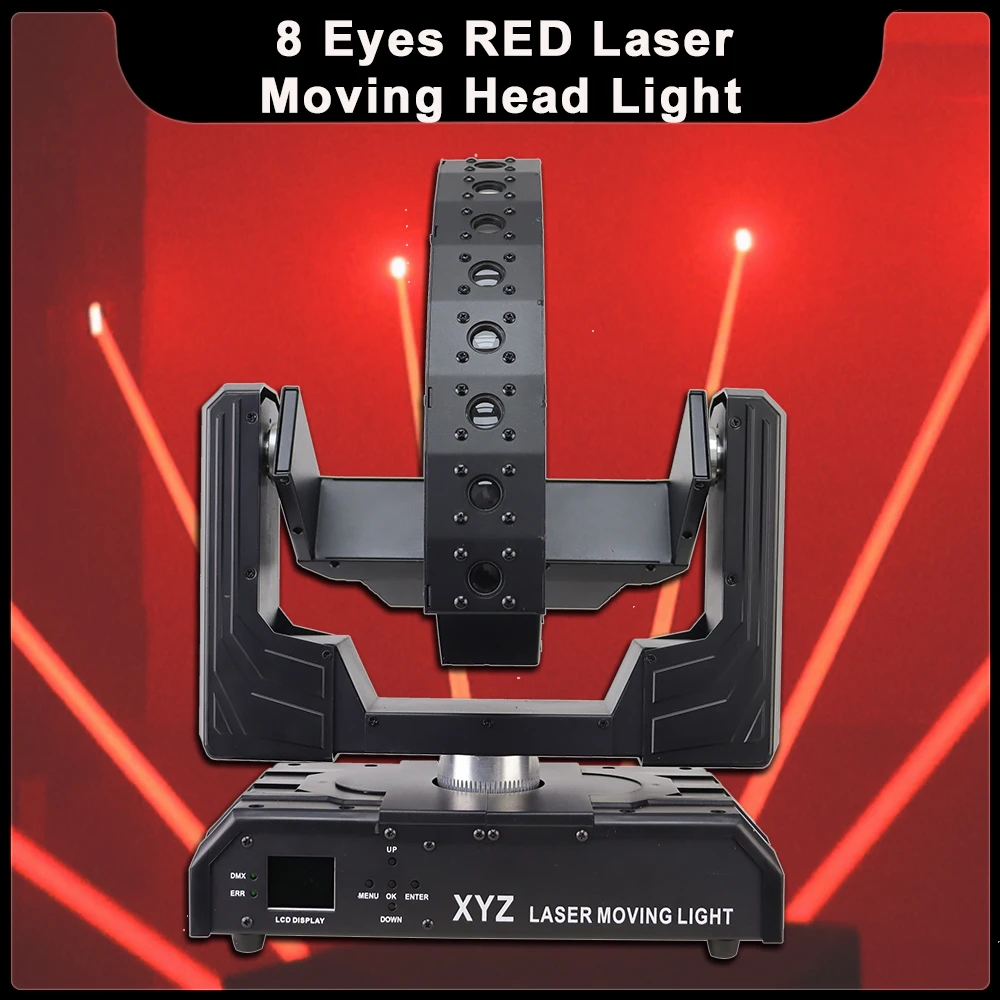 YUER-8-Eyes-Beam-Red-Laser-Moving-Head-Light-XYZ-Axis-Infinite-Rotation ...