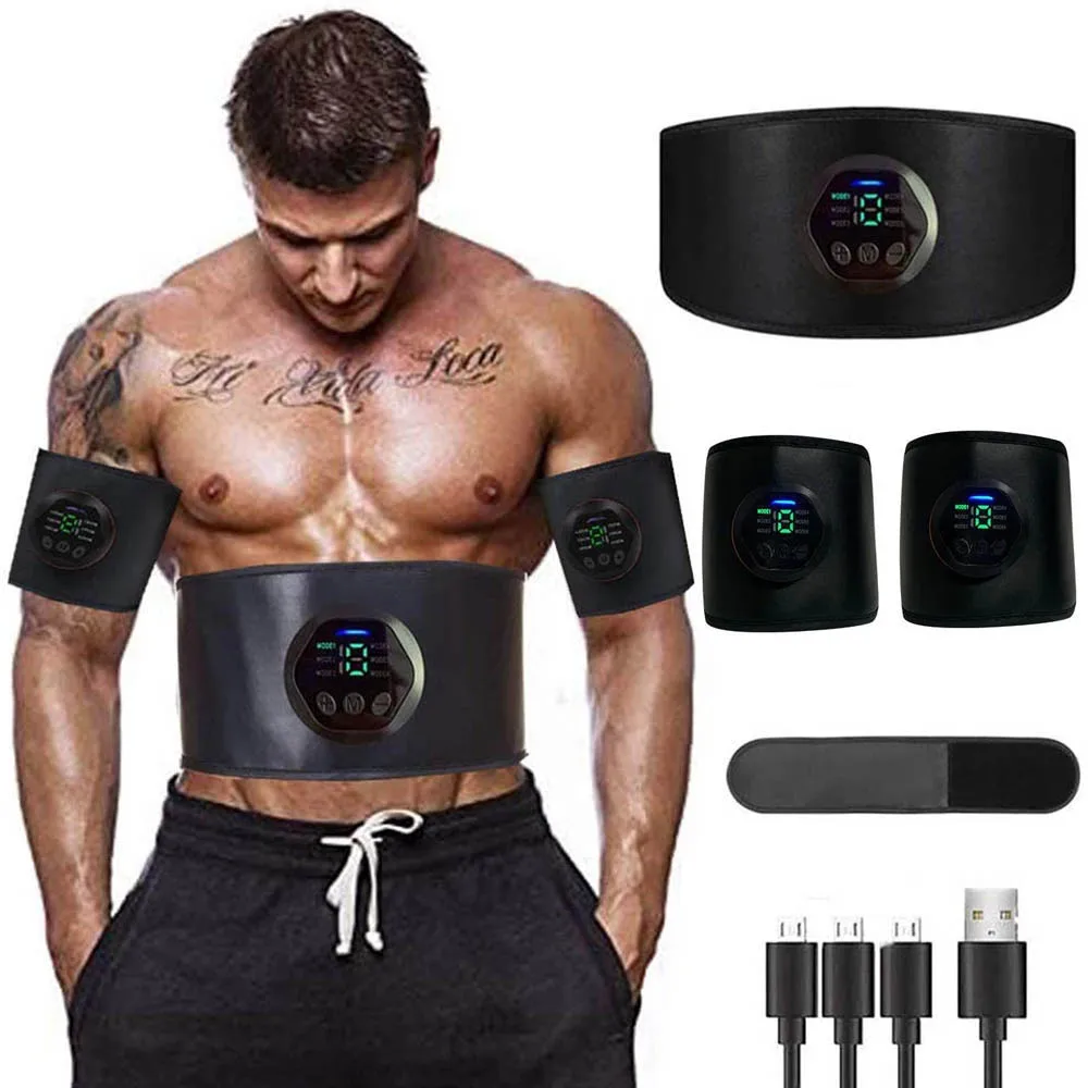 Muscle Stimulation Belt Electric Abs Stimulator Trainer Ems Abdominal ...