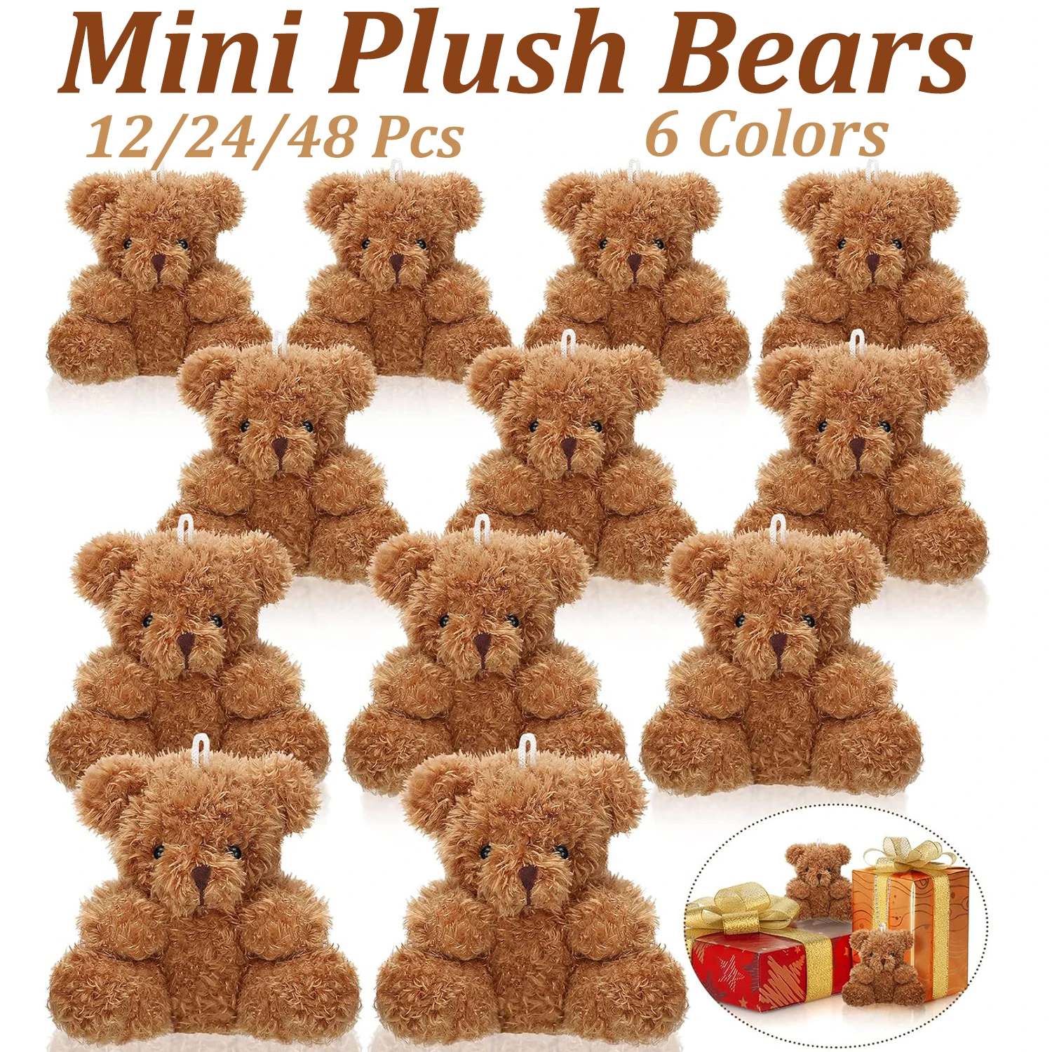 12-48-Uds-Mini-osos-de-peluche-oso-peque-o-de-4-pulgadas-juguetes-de ...