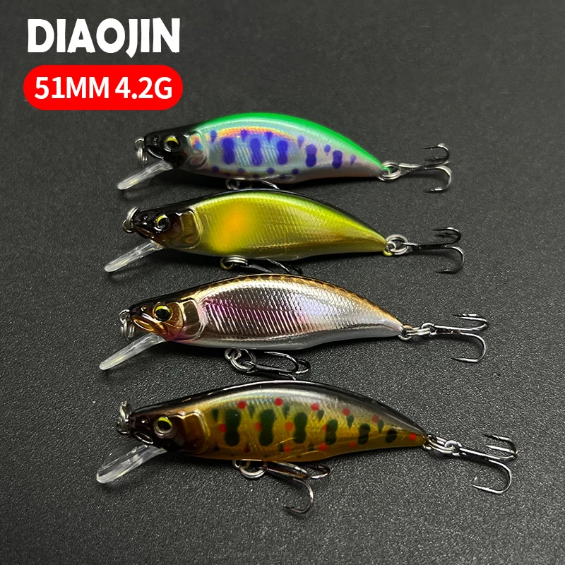 4.2g 51mm Mini Sinking Minnow Lure Pesca GH51 HUMPBACK Artificial ...