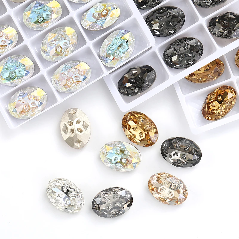 New-Arrival-Oval-Glass-Rhinestones-Vintage-Glue-On-Crystal-Beads ...
