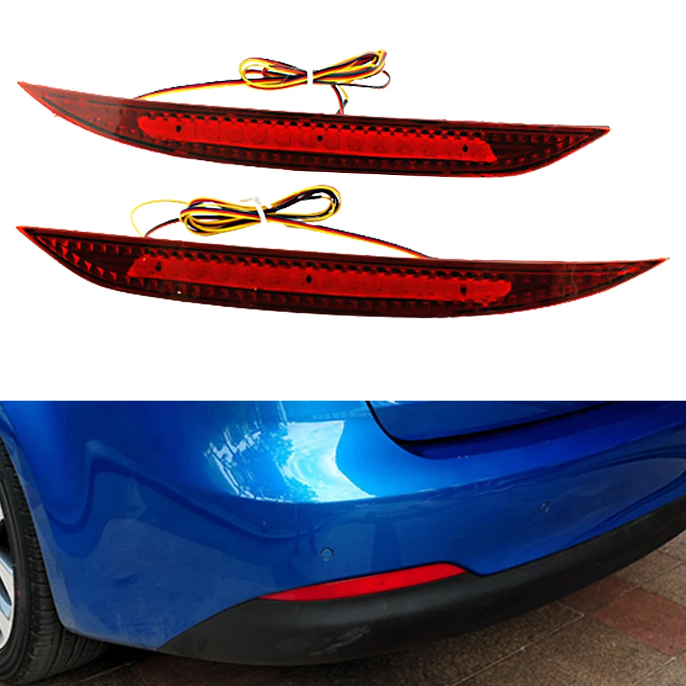 1-Set-Car-Red-Len-Led-Rear-Bumper-Reflector-Stop-Brake-Light-Tail-Fog ...