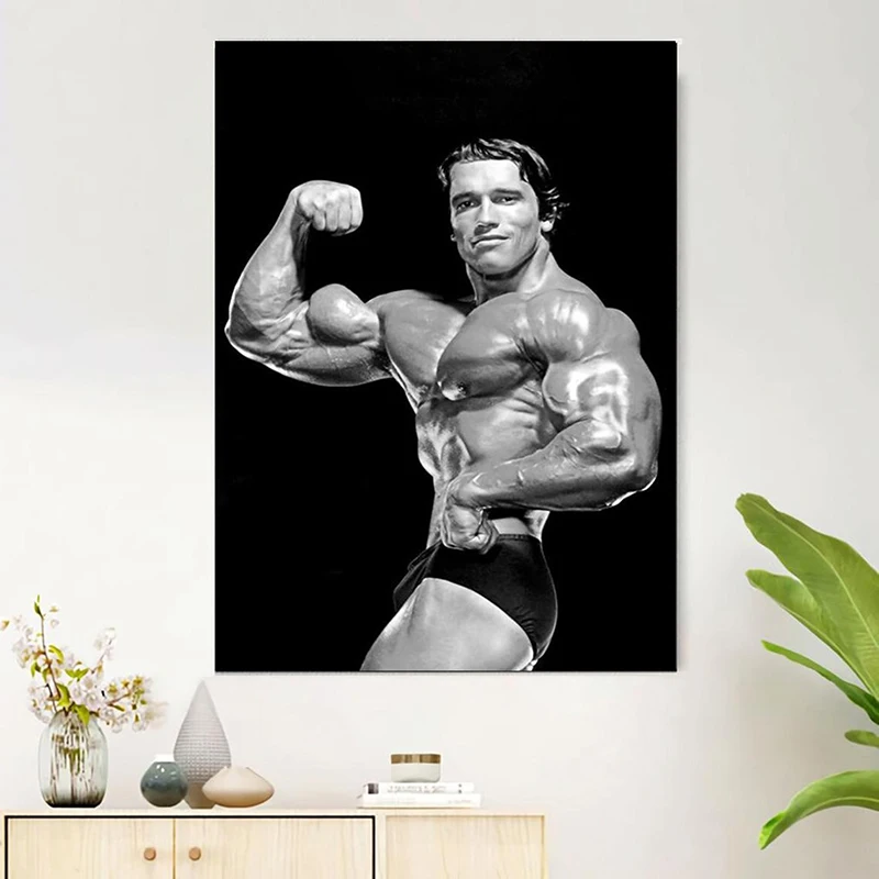 Bodybuilder-Muscular-Man-Posters-and-Prints-Canvas-Painting-Wall-Art ...