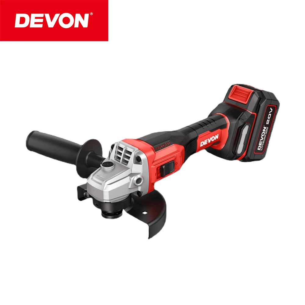 20V Cordless Electric Brushless Angle Grinder Stand Battery 100mm Ear ...