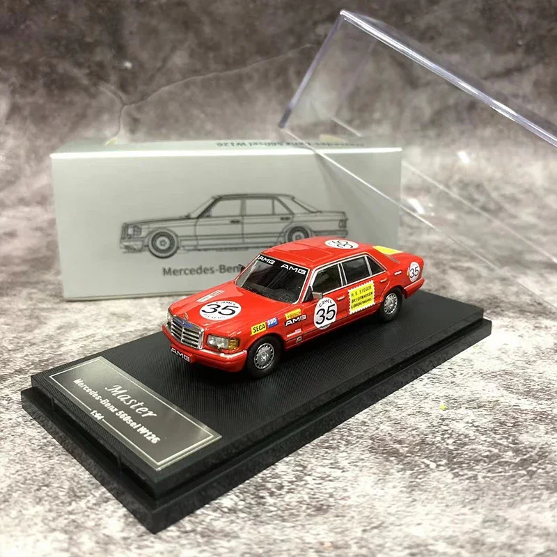 Master-1-64-Model-Car-560SEL-W126-Alloy-Die-Cast-Vehicle-Red-Pig ...