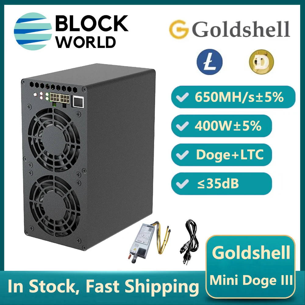 New-Goldshell-MINI-DOGE-III-650MH-S-400W-Miner-LTC-and-Doge-Coin-Mining ...