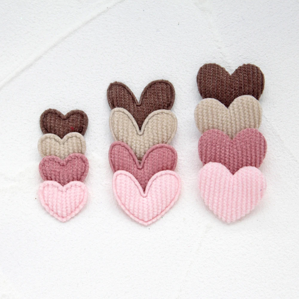 50pcs-15x17-20x25-21x24mm-Padded-Corduroy-Fabic-Heart-Appliques-for-DIY ...