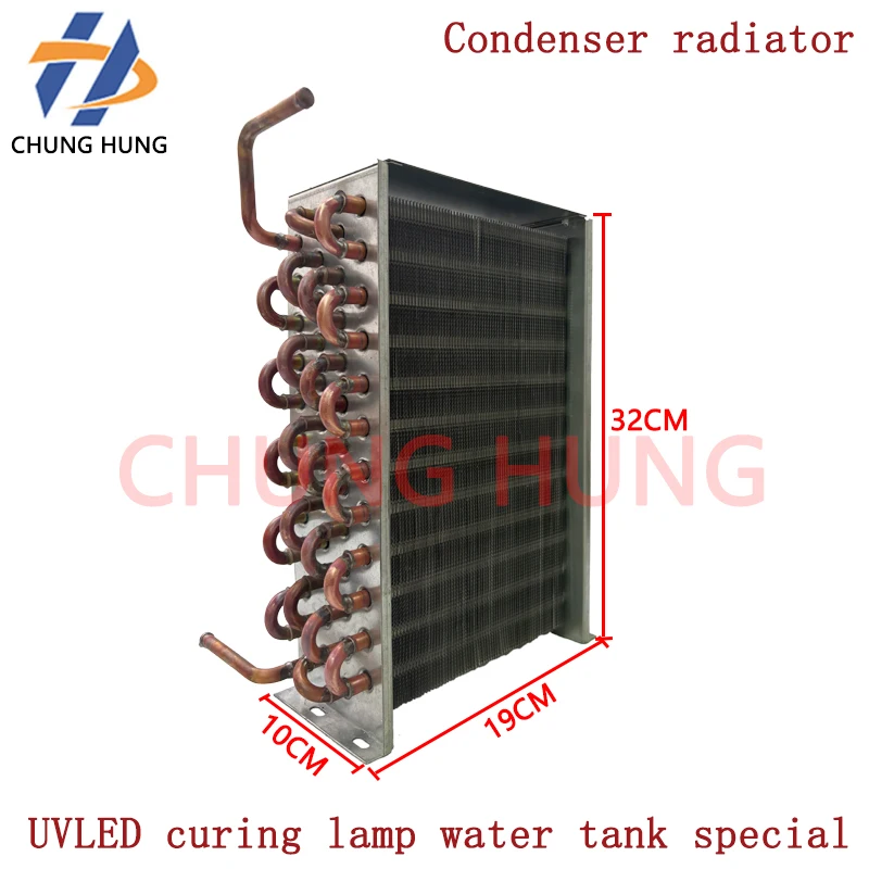 Water tank cooling condenser, copper tube radiator, UV flatbed printer ...