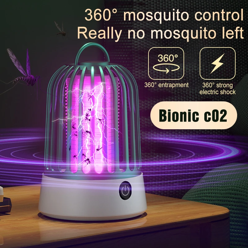 Novo inteligente mosquito assassino luz 2 in1 choque elétrico repelente de mosquito usb ...