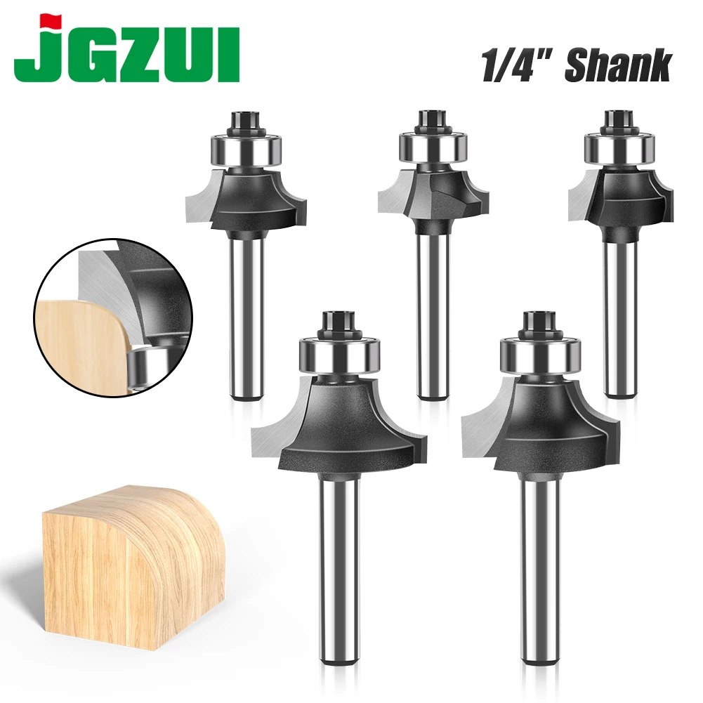 1-4-6mm-shank-Corner-Round-Over-Router-Bit-with-BearingMilling-Cutter ...