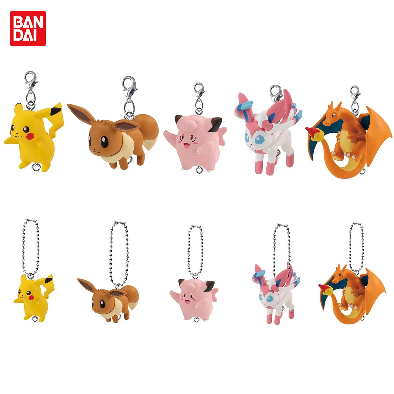 Bandai-Original-Pokemon-Gashapon-Keychain-Anime-Figure-Charizard-Eevee ...