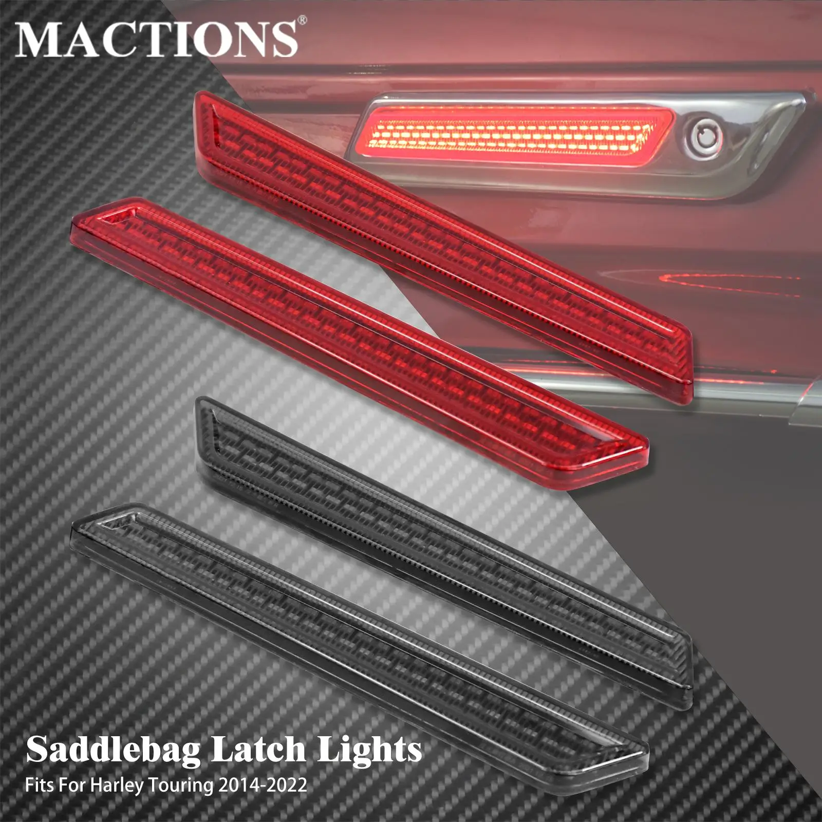 Motorcycle-Saddlebag-Latch-LED-Lights-Smoke-Red-Lens-Lamp-For-Harley ...
