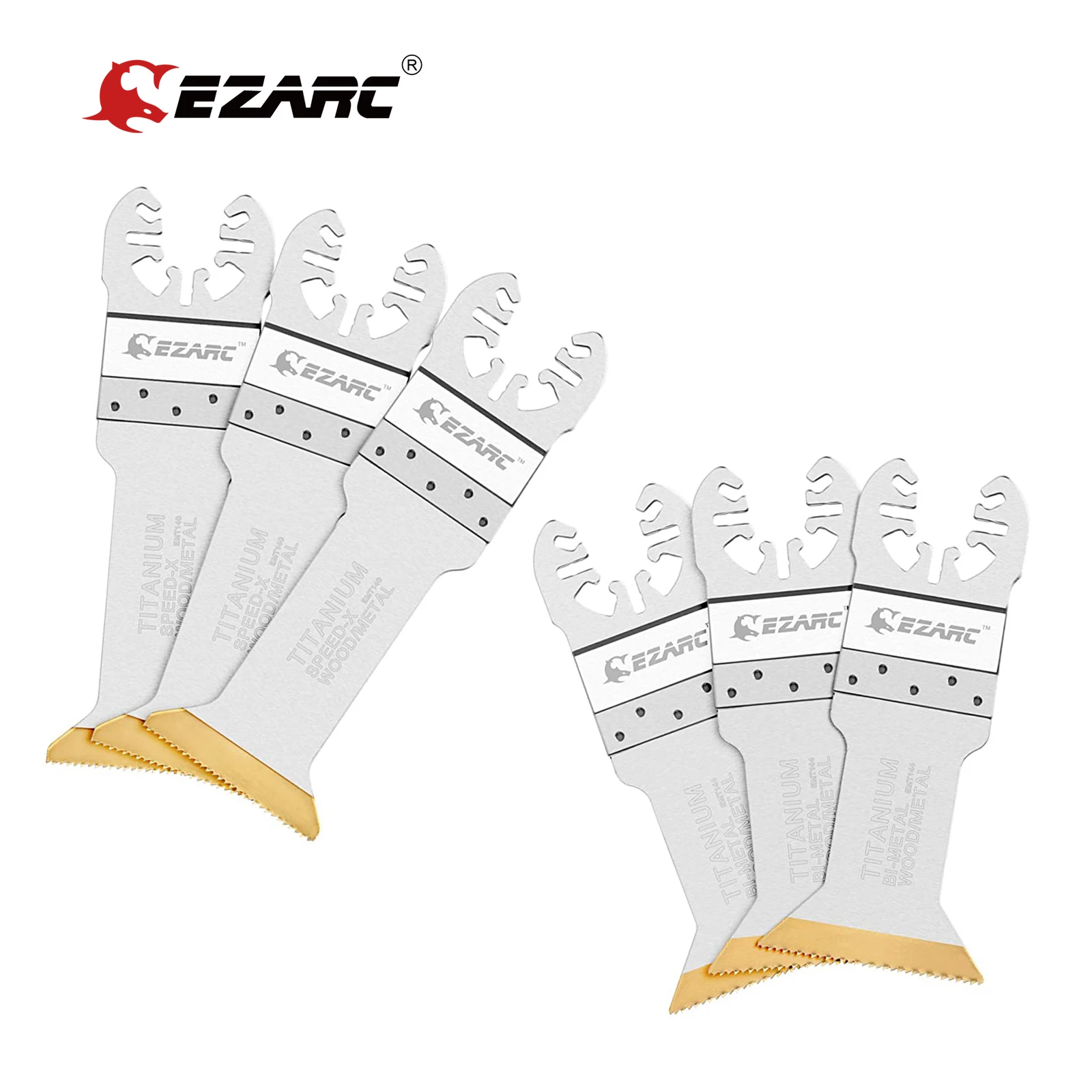 EZARC 6pcs Titanium Oscillating Multitool Blades Long Cut Saw Blades ...