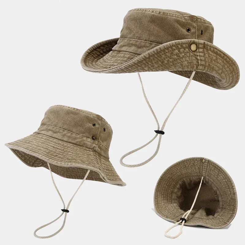 Men-s-Safari-Hat-UV-Protection-Wide-Brim-Stonewashed-Cotton-Cowboy ...