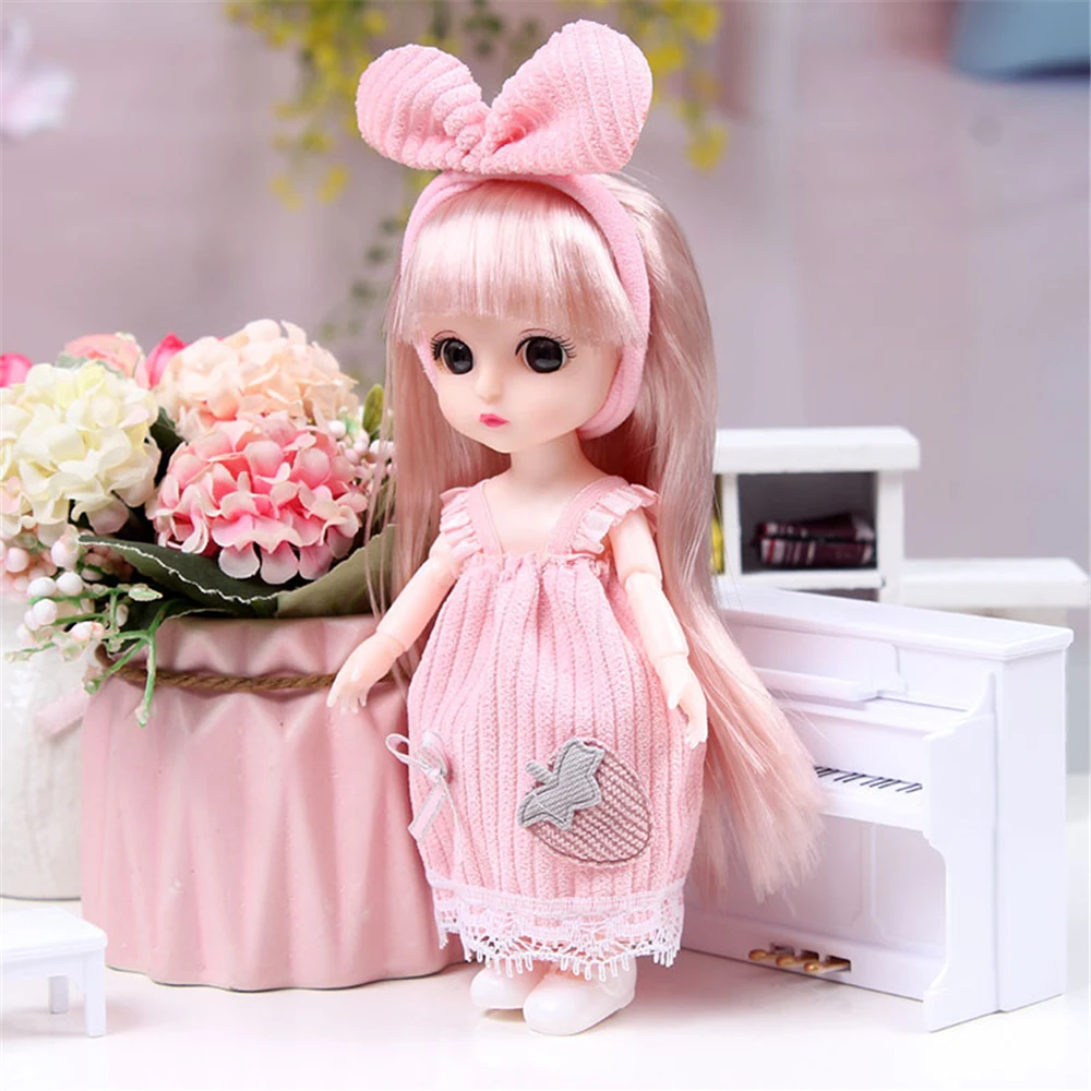 Princess-BJD-Figure-Doll-with-Clothes-and-Shoes-16cm-2Cute-Face-Big ...