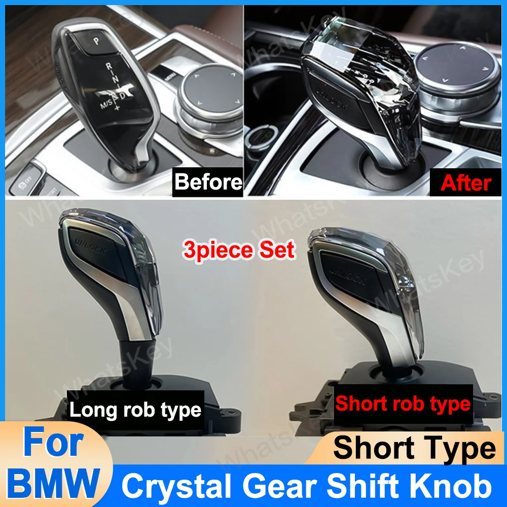 Crystal-Gear-Shift-Knob-Short-Rod-Type-for-BMW-G30-G32-G01-G08-G11-G12 ...