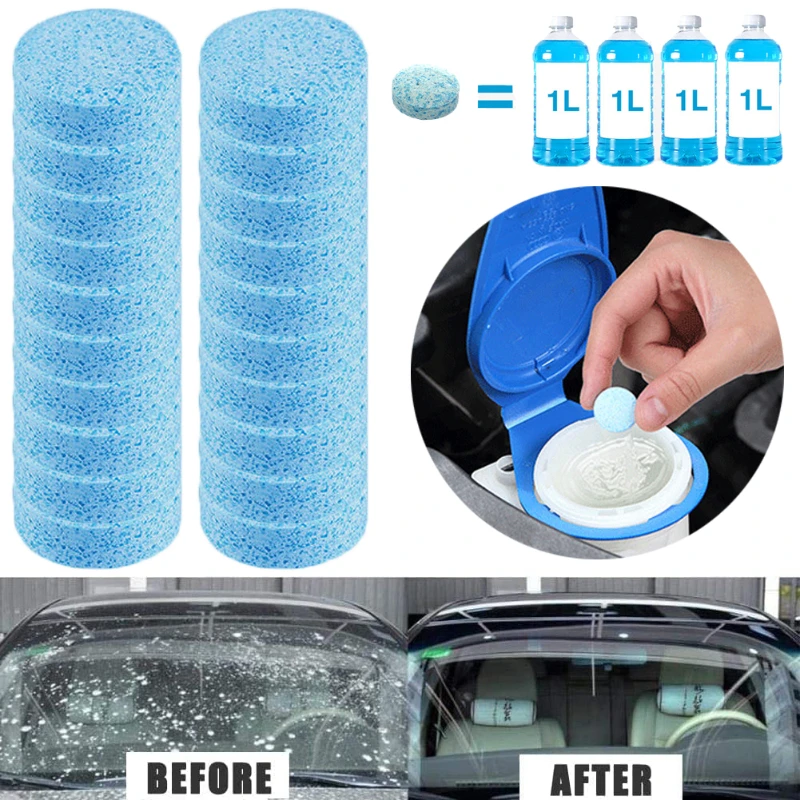 10-20-30Pcs-Solid-Cleaner-Car-Windscreen-Wiper-Effervescent-Tablets ...