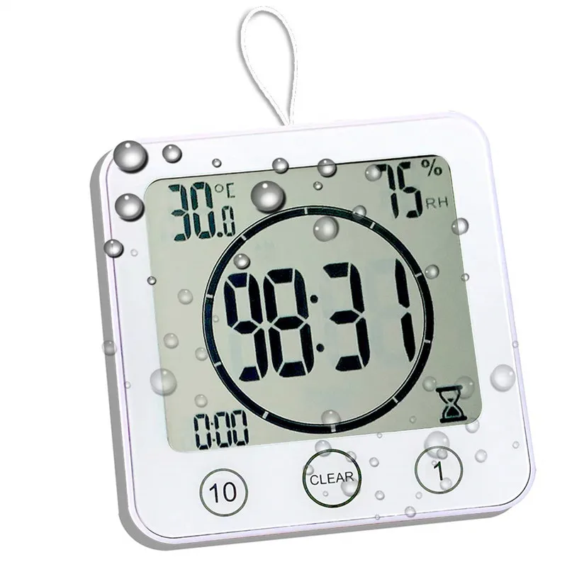 KT-9 Digital Display Thermohygrometer Bathroom Hanging Button Battery ...
