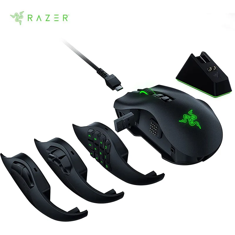 Razer Naga Pro ratón inalámbrico Modular para juegos, Mouse con 3 ...