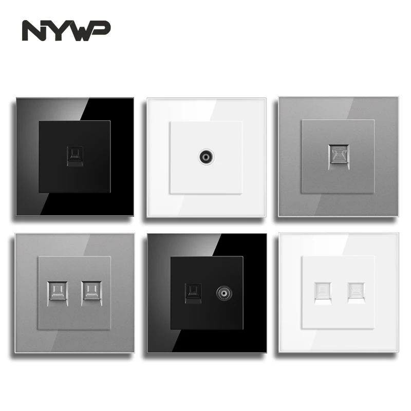 Cat6-rj45-wall-socket-network-socket-with-TV-wall-data-double-socket ...