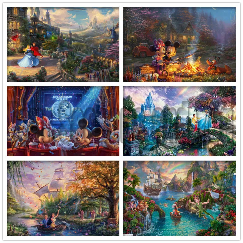 Disney Diamond Painting Thomas Kinkade (thomas Kinkade) Diy Mickey ...