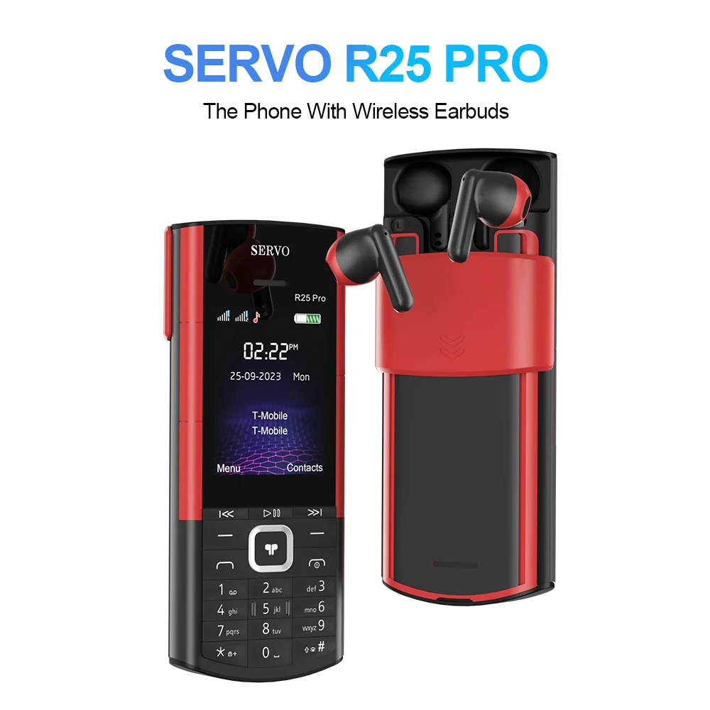 SERVO R25 Pro Mobile Phone TWS Earbuds 2 SIM Card Speed Dial Blacklist ...