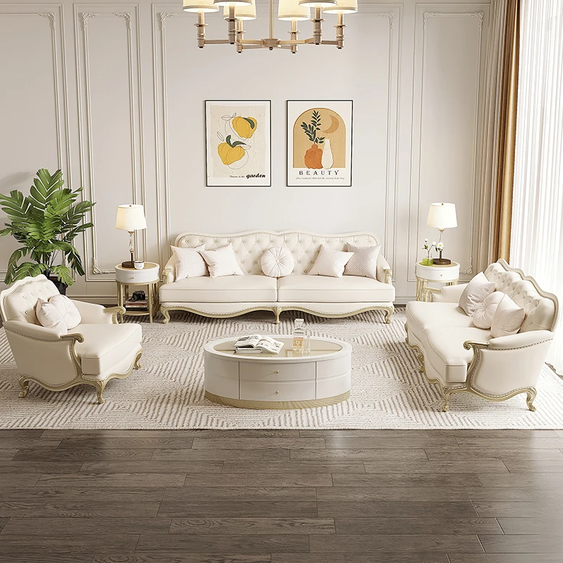 Elegant Individual Sofa Vintage Luxury Glamour Living Room Sofas Chaise ...