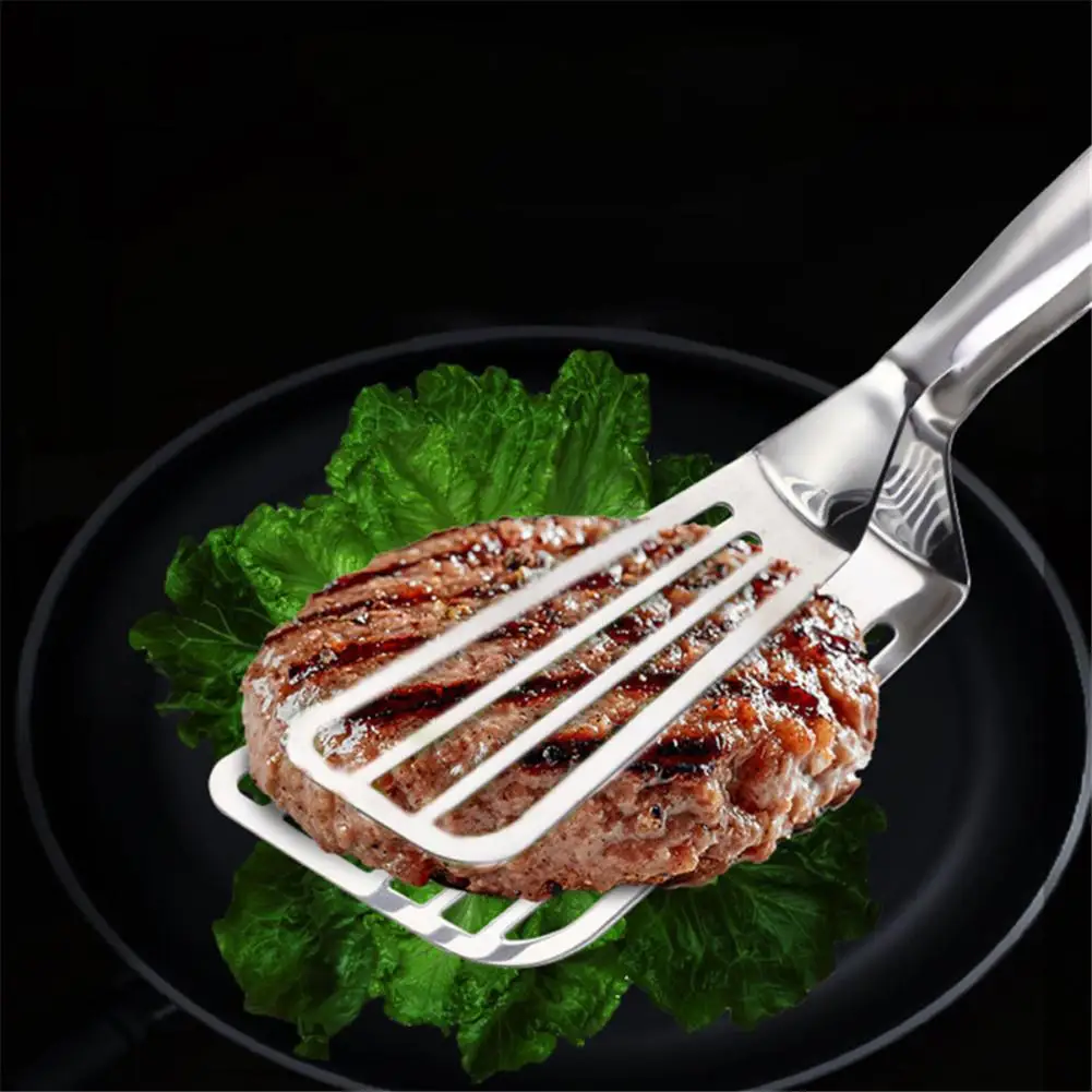 304-Stainless-Steel-Hollow-Clamp-Fish-Spatula-Clip-Steak-Spatula-For ...